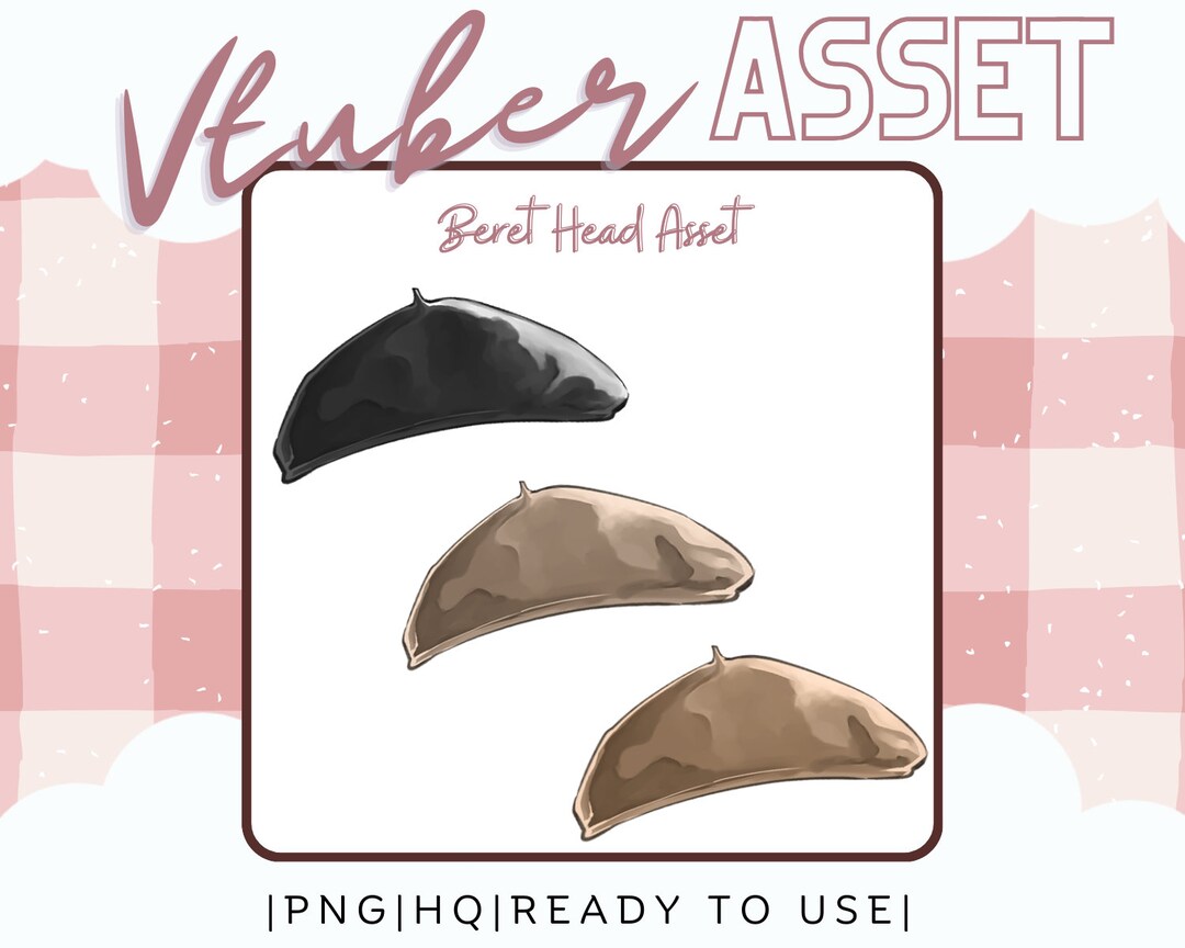 Vtuber Asset Artsy Beret Kawaii - Etsy