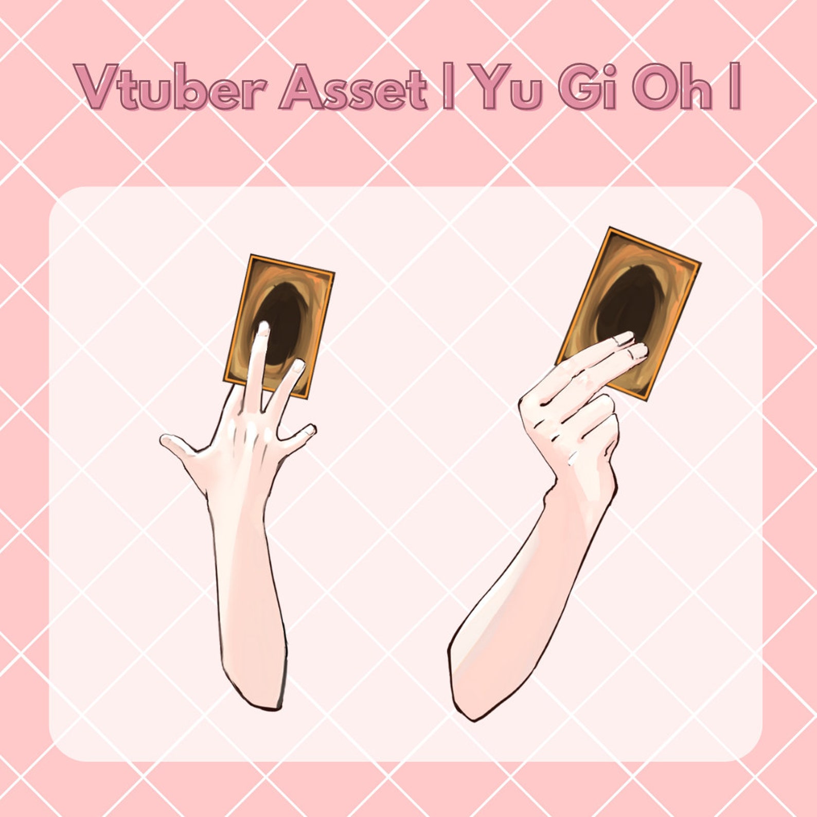 Vtuber Asset Hand Asset Holding Cards - Etsy