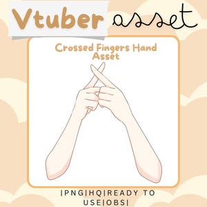 Vtuber Asset Hand Asset Fingers Crossed OBS Streamlabs Vtube Studio ...