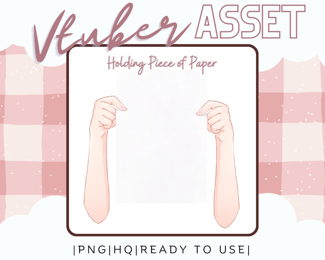 Vtuber Asset - Holding Paper - Vtube Studio - Etsy