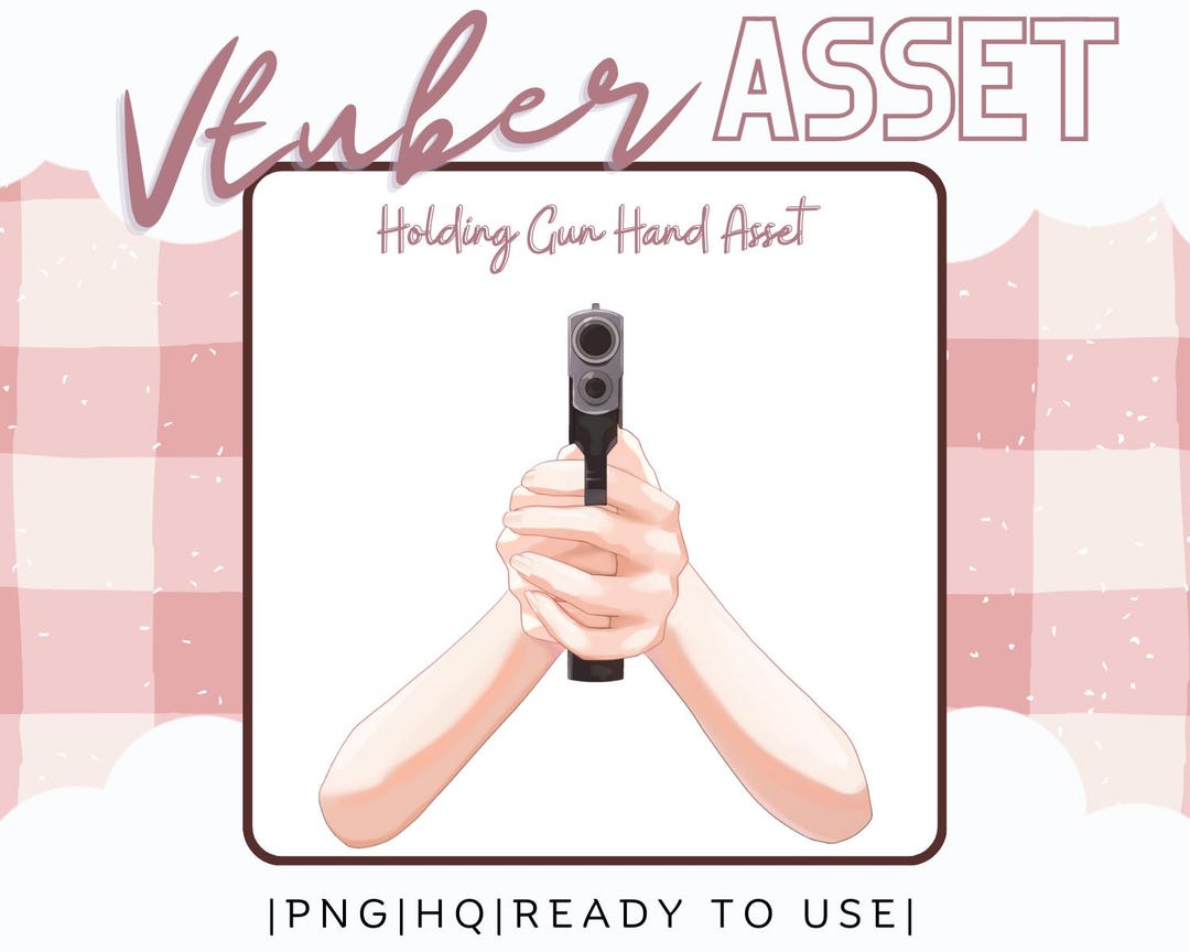 Vtuber Asset Holding Gun + Compatible in Vtube Studio OBS Streamlabs - Etsy