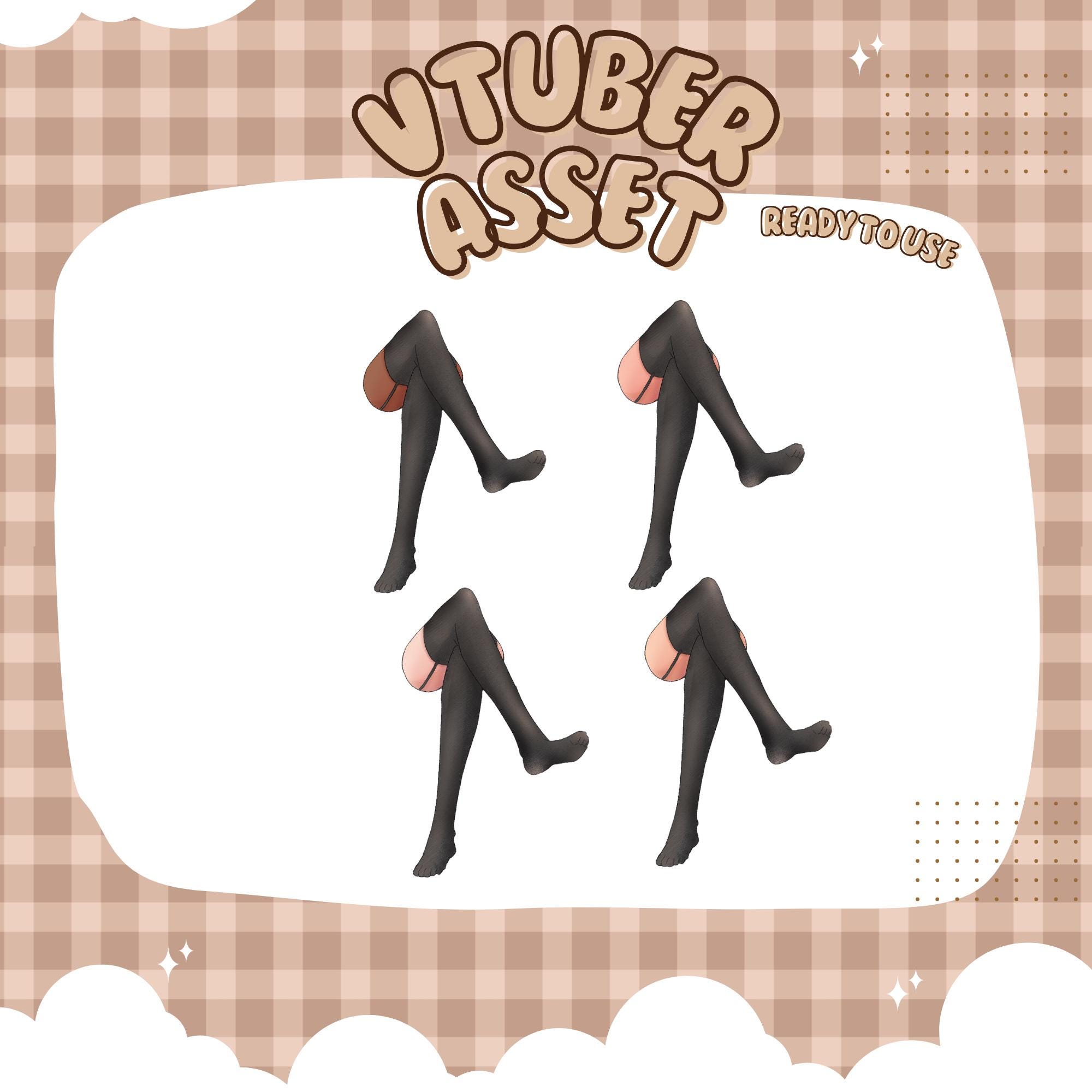 Legs Crossed, Vtuber Asset, Multiple Skin Tones, Accessory for Live2d ...