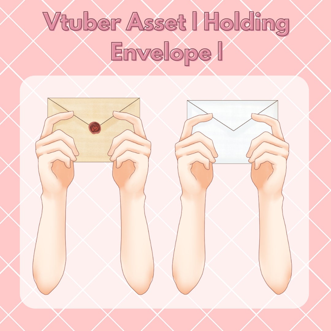 Vtuber Asset Hand Asset Holding Letter - Etsy