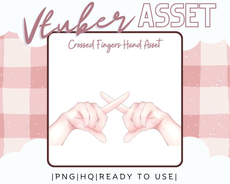 Vtuber Asset Hand Asset Crossed Fingers - Etsy
