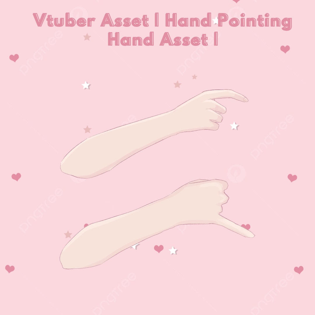 Vtuber Asset Hand Pointing Hand Asset - Etsy