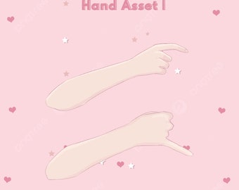 Vtuber Asset Pointing Hand Asset - Etsy