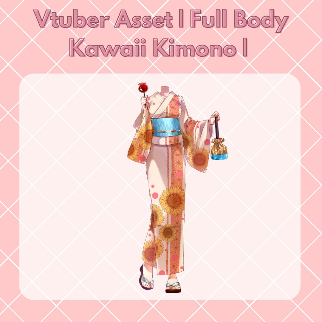 Vtuber Asset Full Body Kimono PNG Asset - Etsy Australia