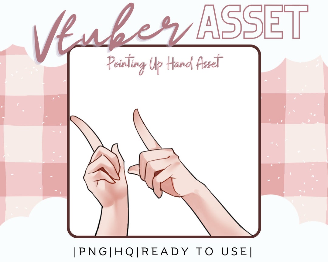 Vtuber Asset Pointing Hand Asset - Etsy