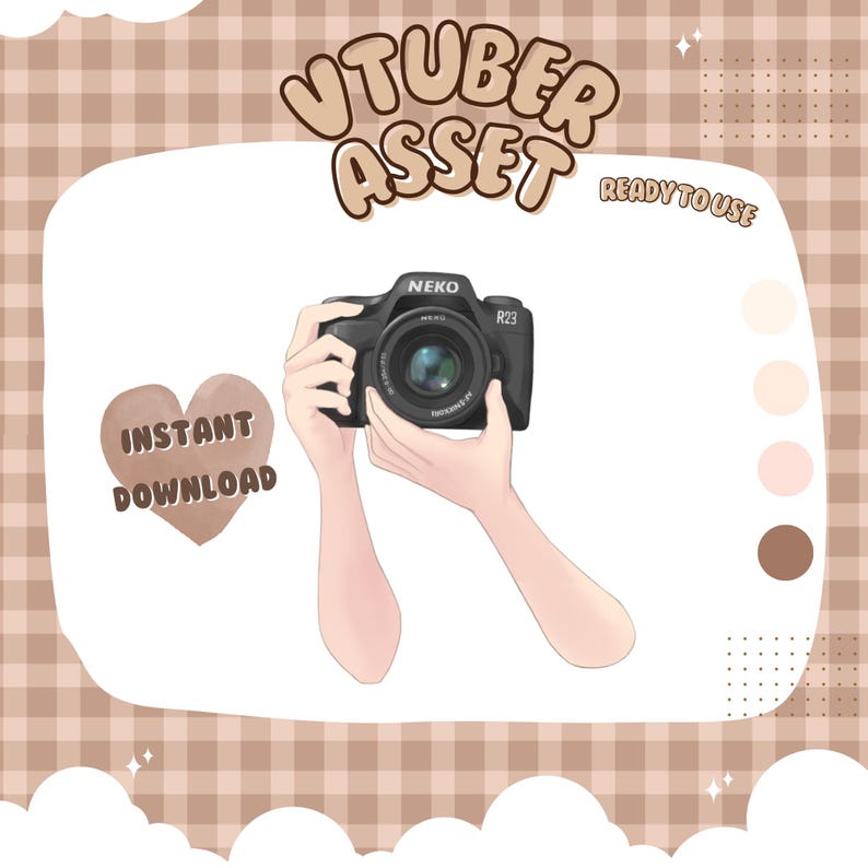 Camera Caught in 4K - Vtuber Hand Asset - Prop Accessory Overlay for ...