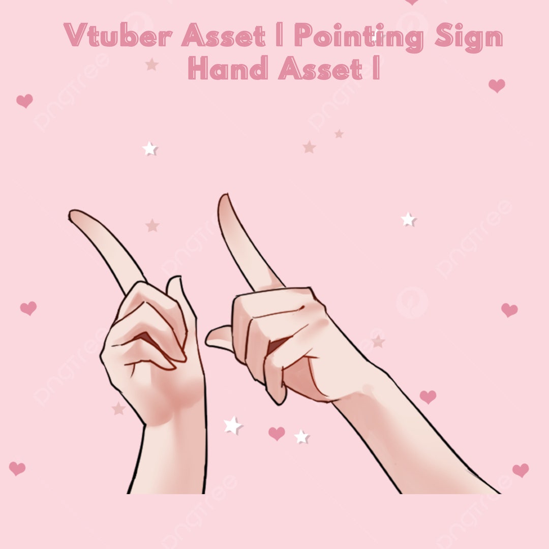Vtuber Asset Pointing Hand Asset - Etsy