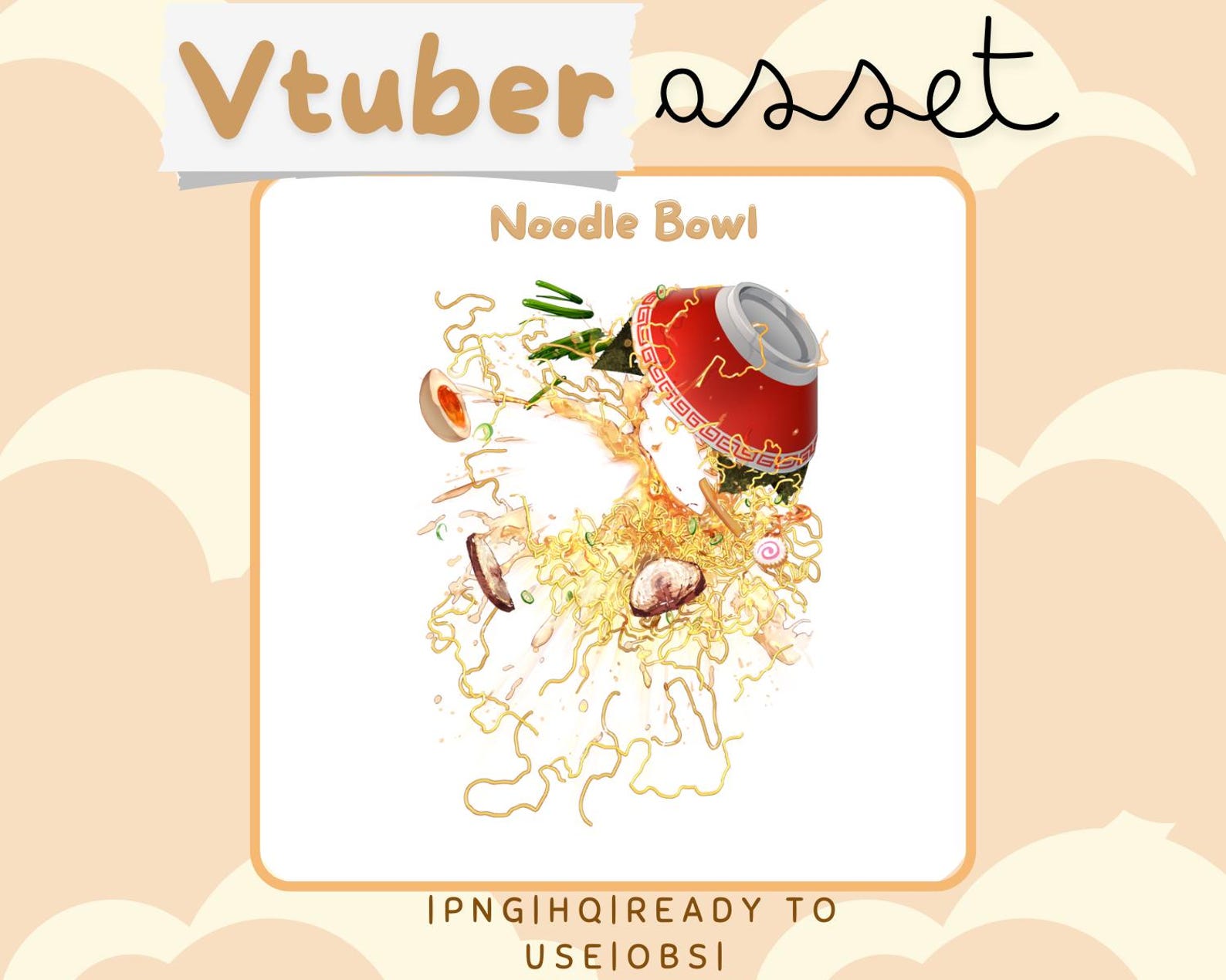 Vtuber Asset - Noodle Mess - Vtube Studio - Etsy