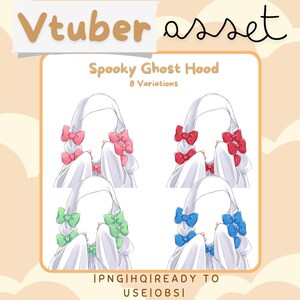 Vtuber Asset - Ghost Hood - Vtube Studio - Streaming Asset for Live2d ...