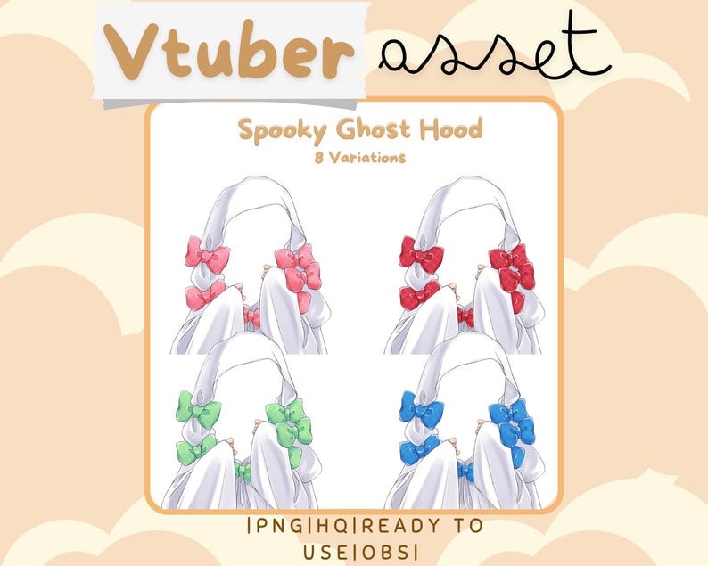 Vtuber Asset - Ghost Hood - Vtube Studio - Streaming Asset for Live2d ...
