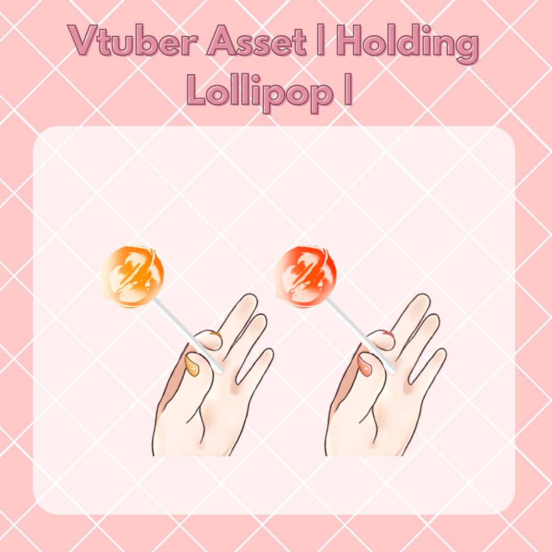 Vtuber Asset Hand Asset Holding Lollipop - Etsy