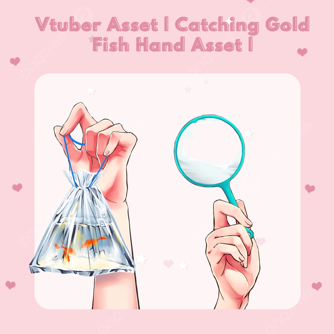 Vtuber Asset Catching Gold Fish Hand Asset - Etsy