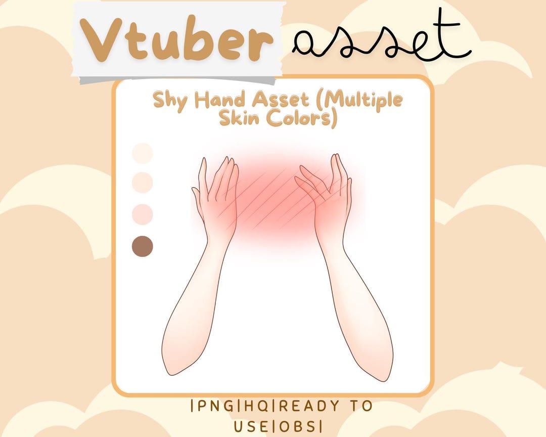 Blushing Shy | Vtuber Asset | Hand Accessory for Live2d - Etsy