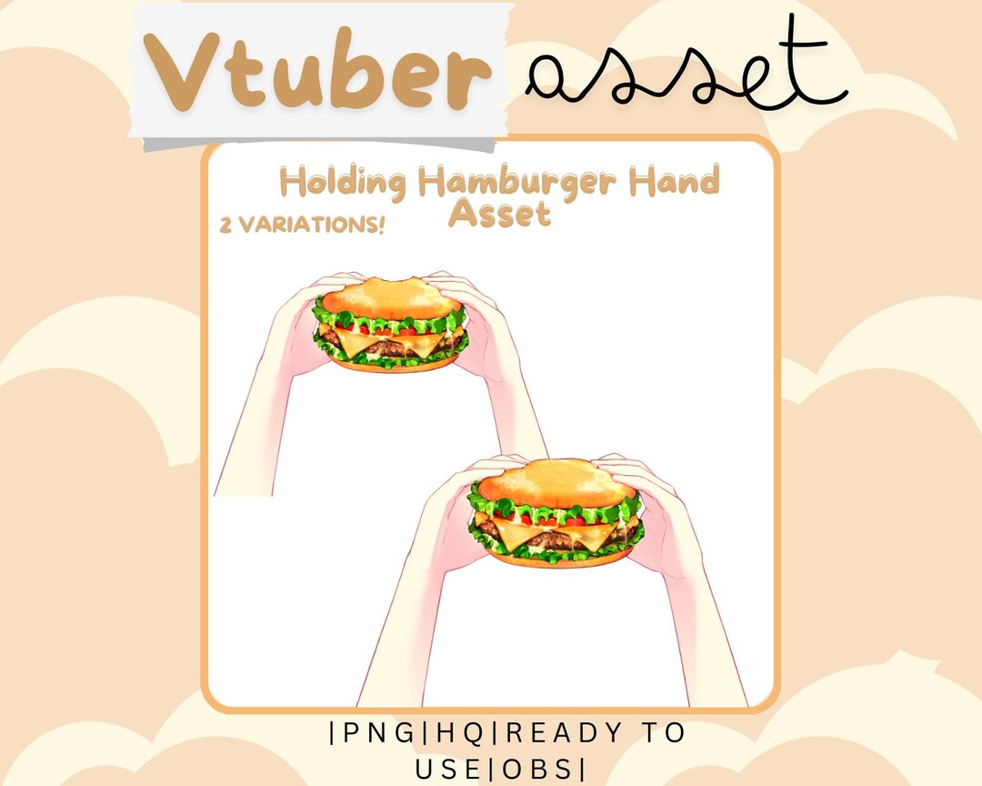 Vtuber Asset - Burger - Vtube Studio - Streaming Prop for Live2d - Etsy