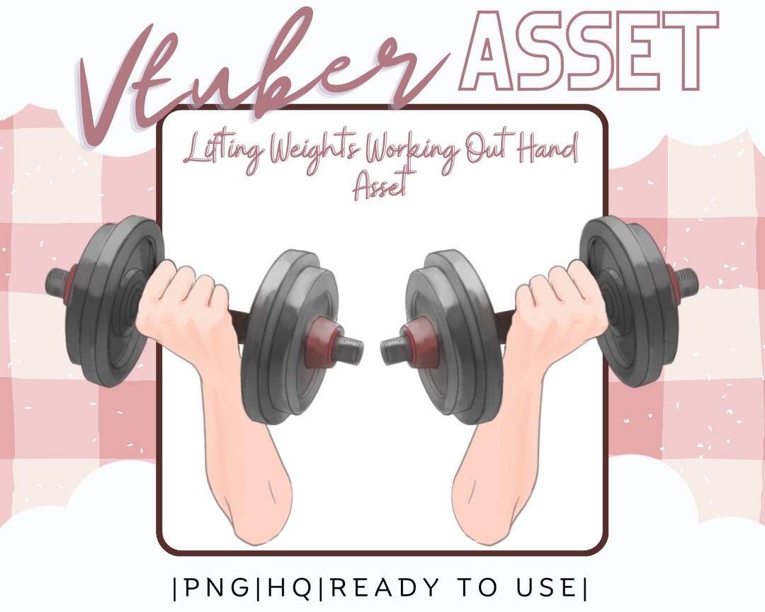 Vtuber Asset Lifting Weights Hand Asset Cuztomizable + Compatible in ...