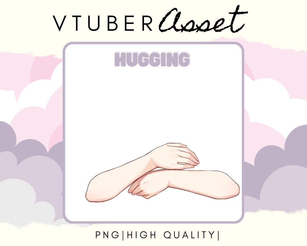 Vtuber Asset Hugging Hand Assets, Customizable, Vtuber Prop, Premade ...