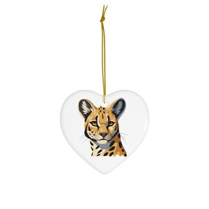 Serval Ceramic Ornament | 4 Shapes | African Cat | Wildlife Christmas ...