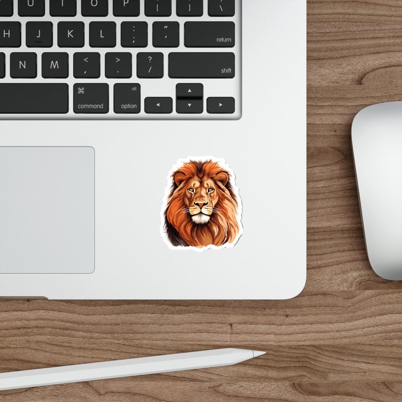 Lion Sticker / Regal Lion Portrait / Die-cut Vinyl Indoor Outdoor ...