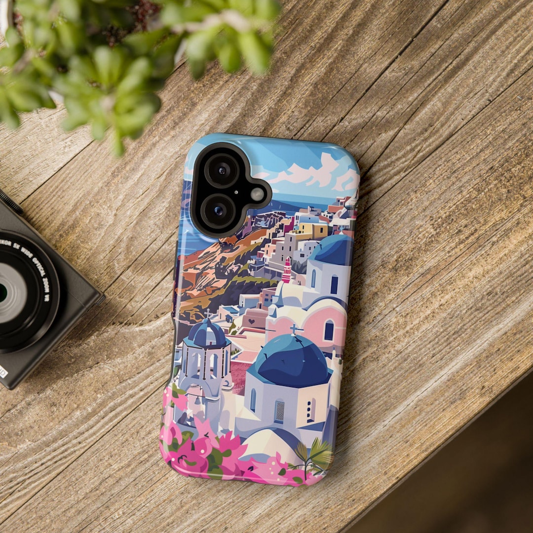 Santorini iPhone Case Magsafe | Travel Lover Gift | Greek Island Phone ...