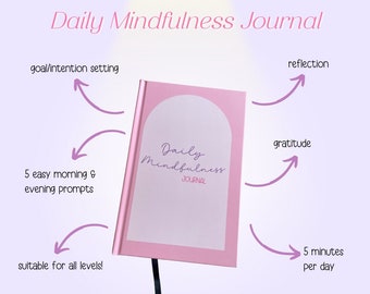Printable Gratitude Journal Daily Mindfulness With Morning Thoughts and ...