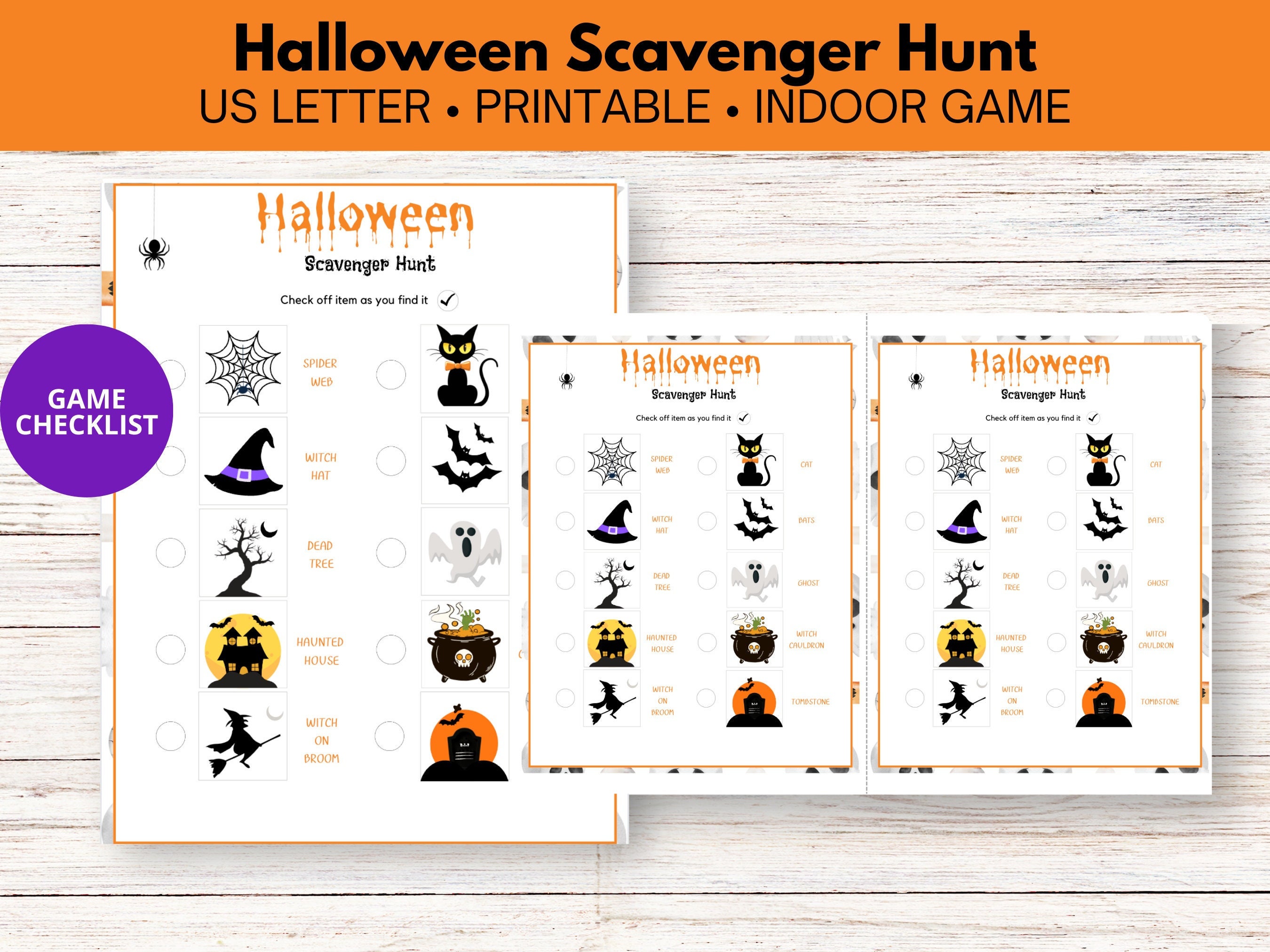 Halloween Scavenger Hunt Classroom Party Game Digital Download ...