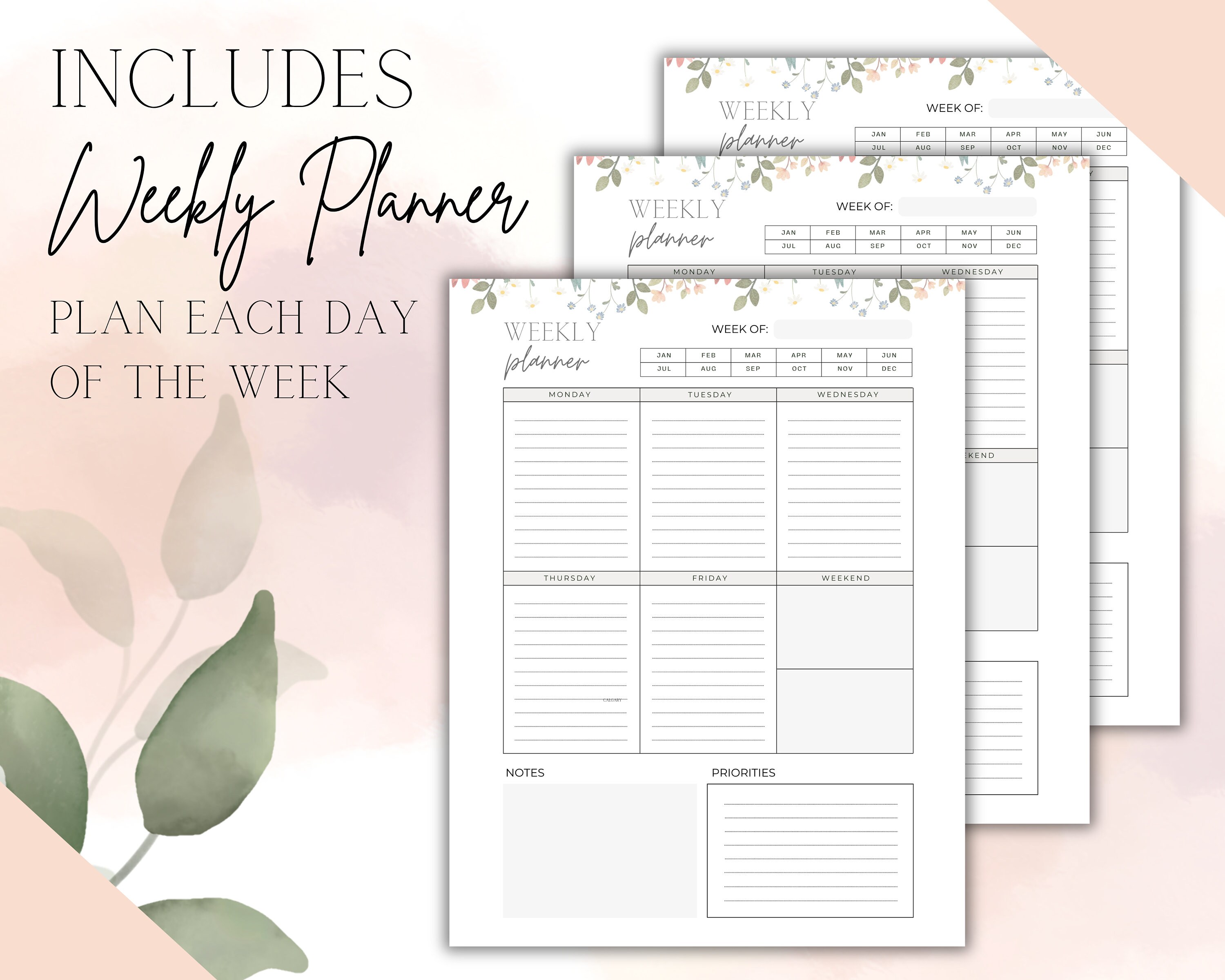 2023 2024 Calendars,printable Landscape Monthly Calendars,daily Planner ...