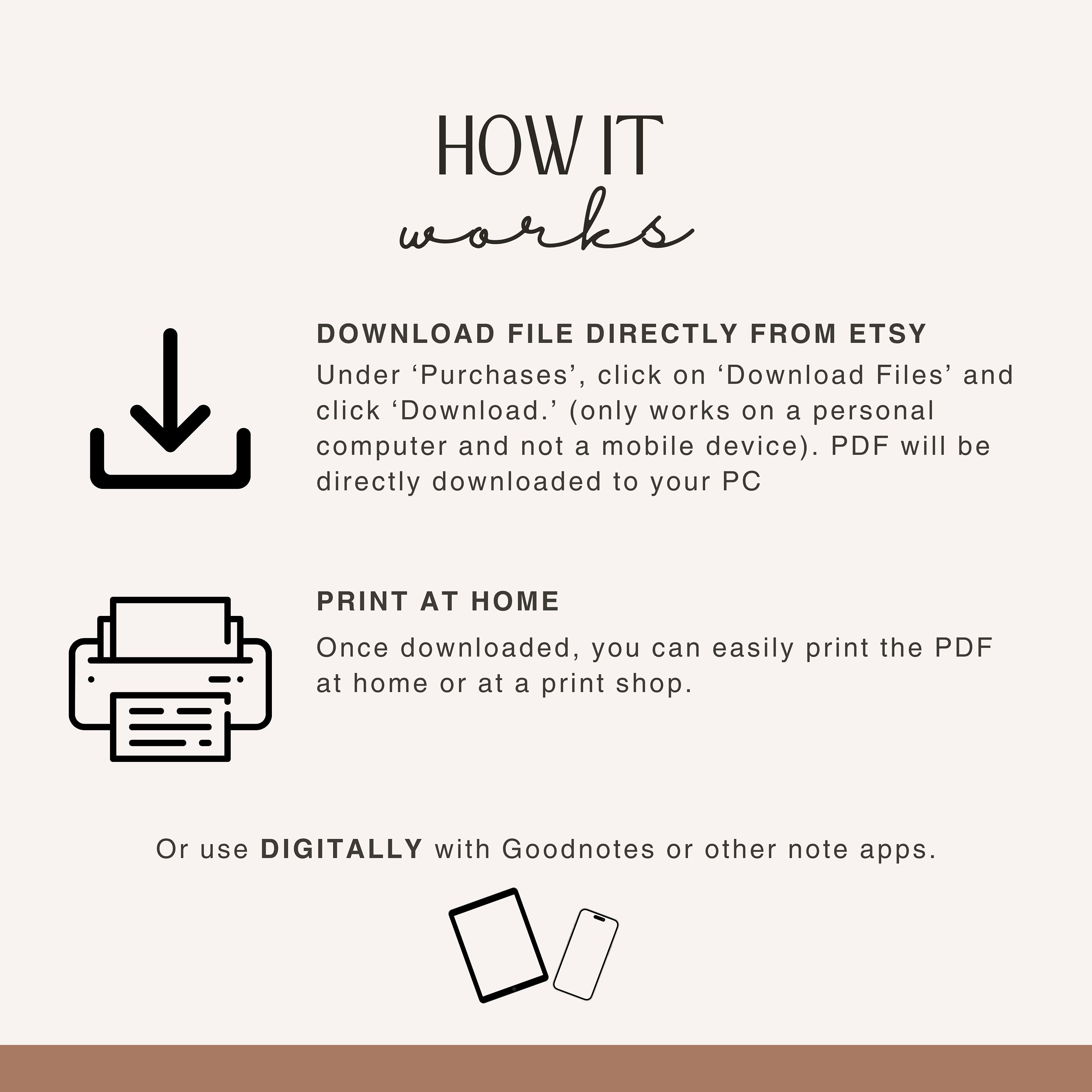 Daily Work Planner, Digital Download Printable, Work From Home ...