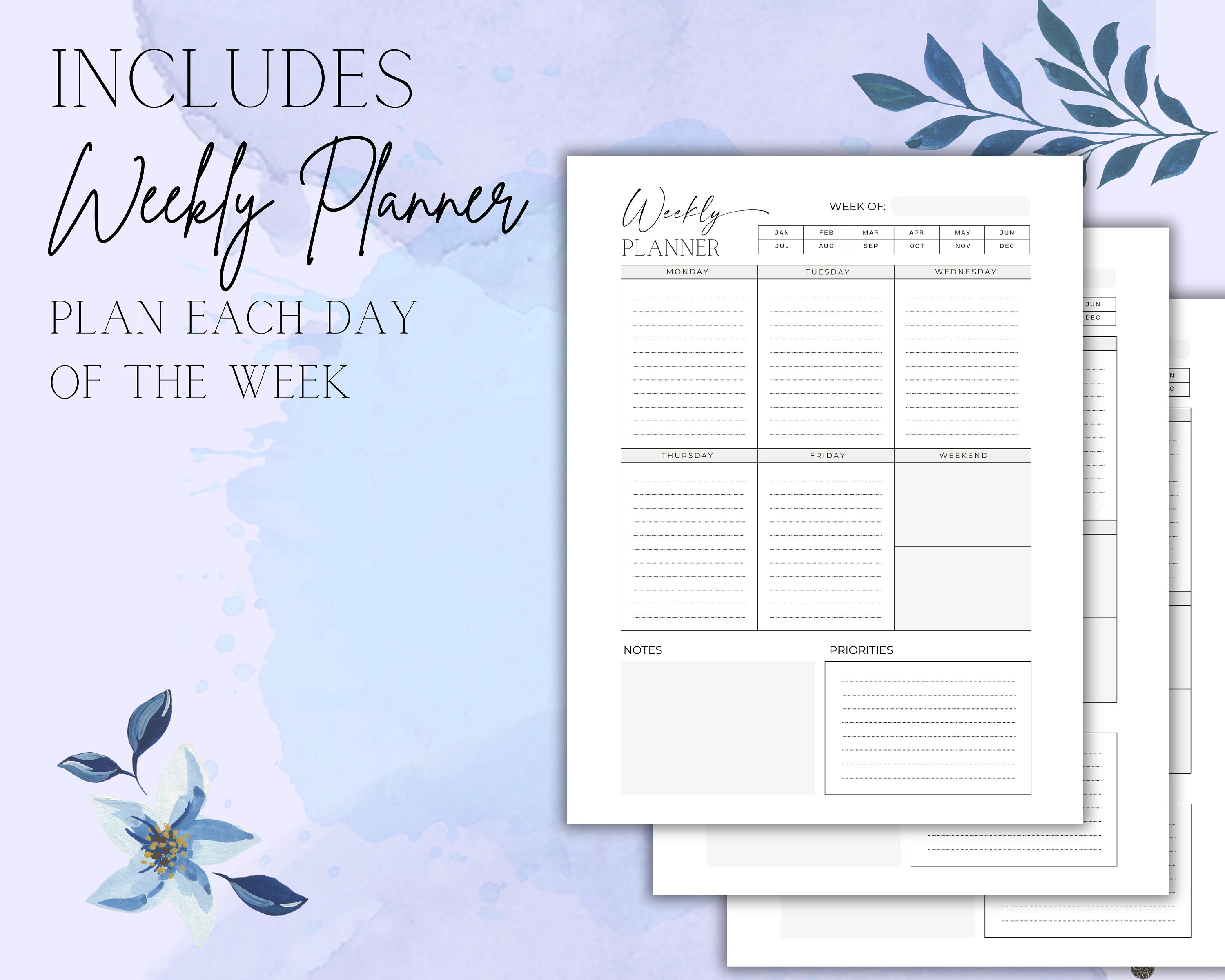 Printable Calendar 2023 2024, Horizontal Minimalist, Daily Planner ...