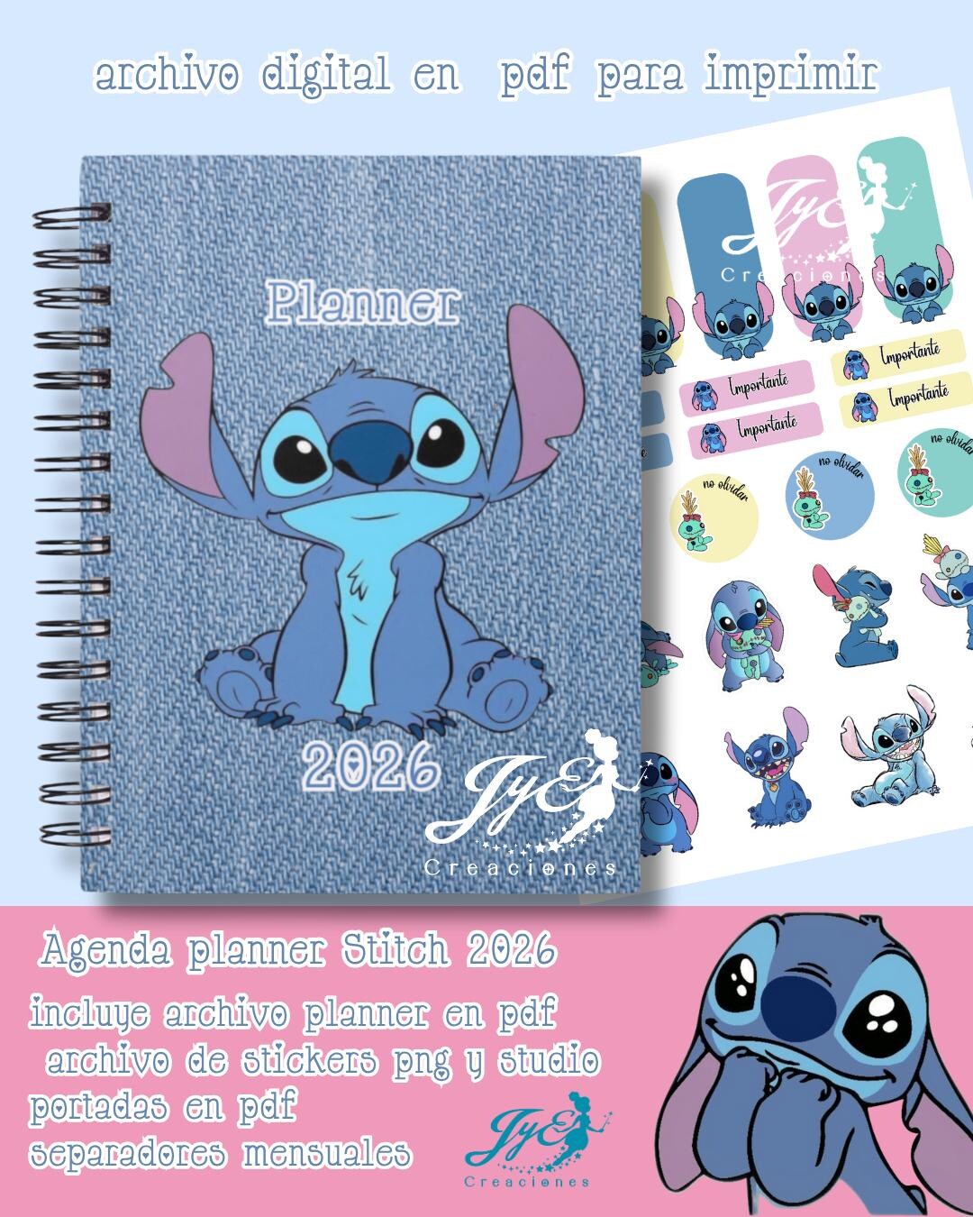 Stitch Planner 2026-2027 - Etsy