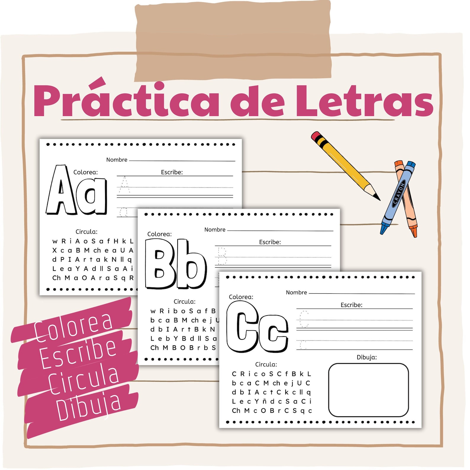 Práctica De Letras | Preescolar | Kinder | Actividades | A-Z - Etsy