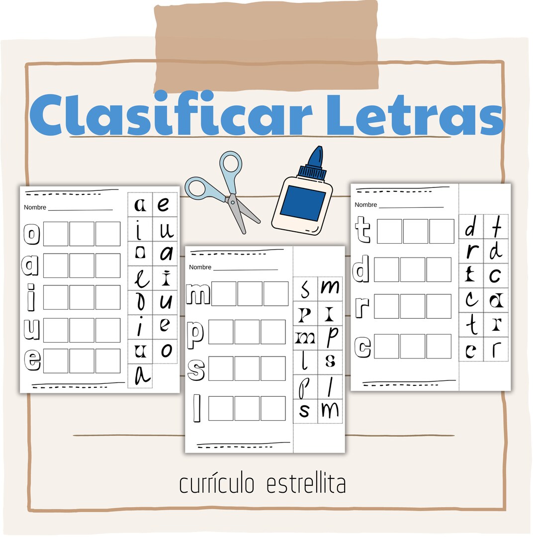 Classificar Letras | Preescolar | Kinder | Actividad | Dual Activity ...