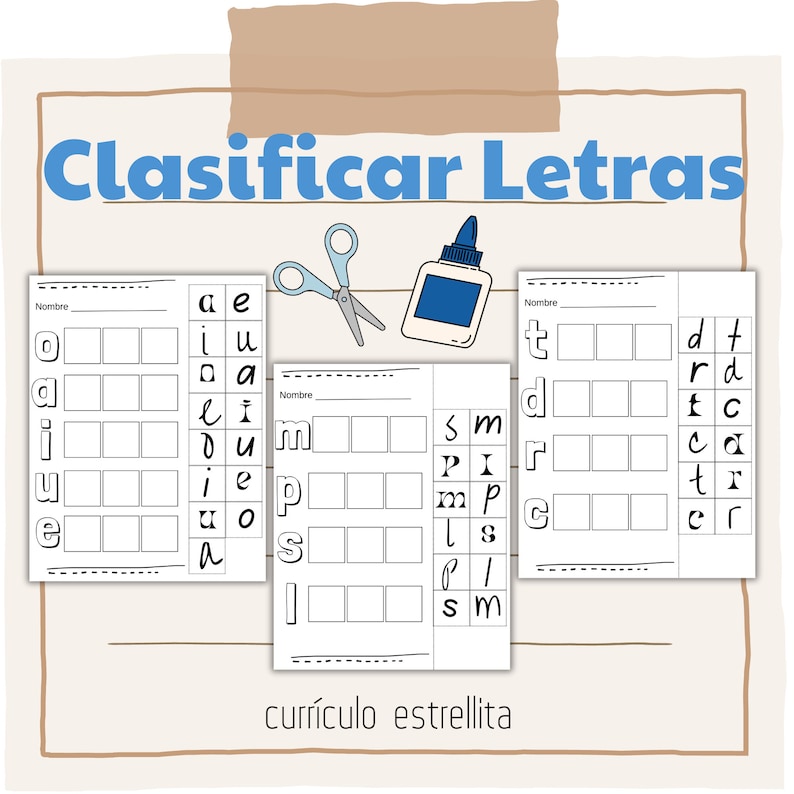 Classificar Letras | Preescolar | Kinder | Actividad | Dual Activity ...