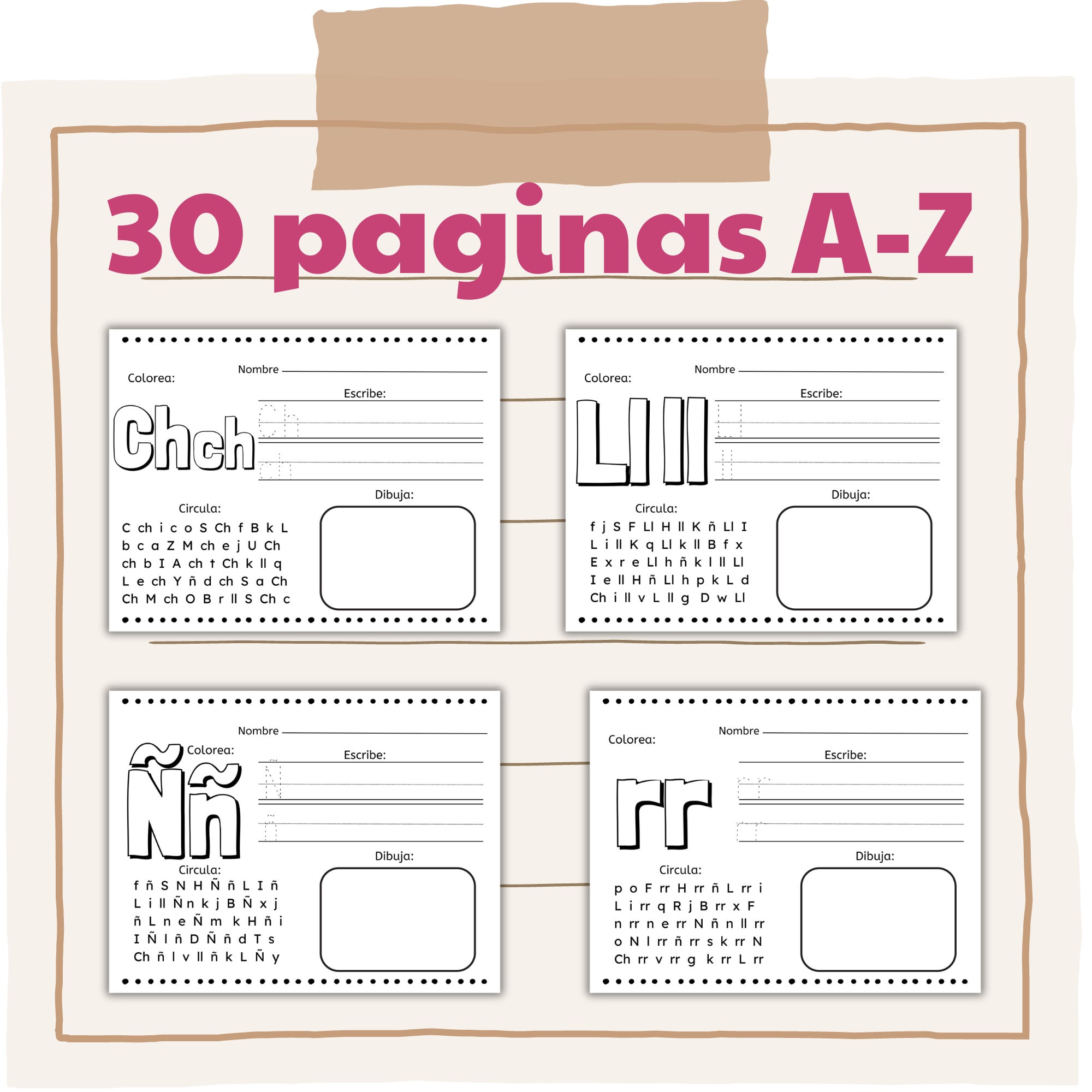 Práctica De Letras | Preescolar | Kinder | Actividades | A-Z - Etsy