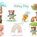 Cute Bear in the Rain: Perfect for Scrapbooking, Stickers, and More ...