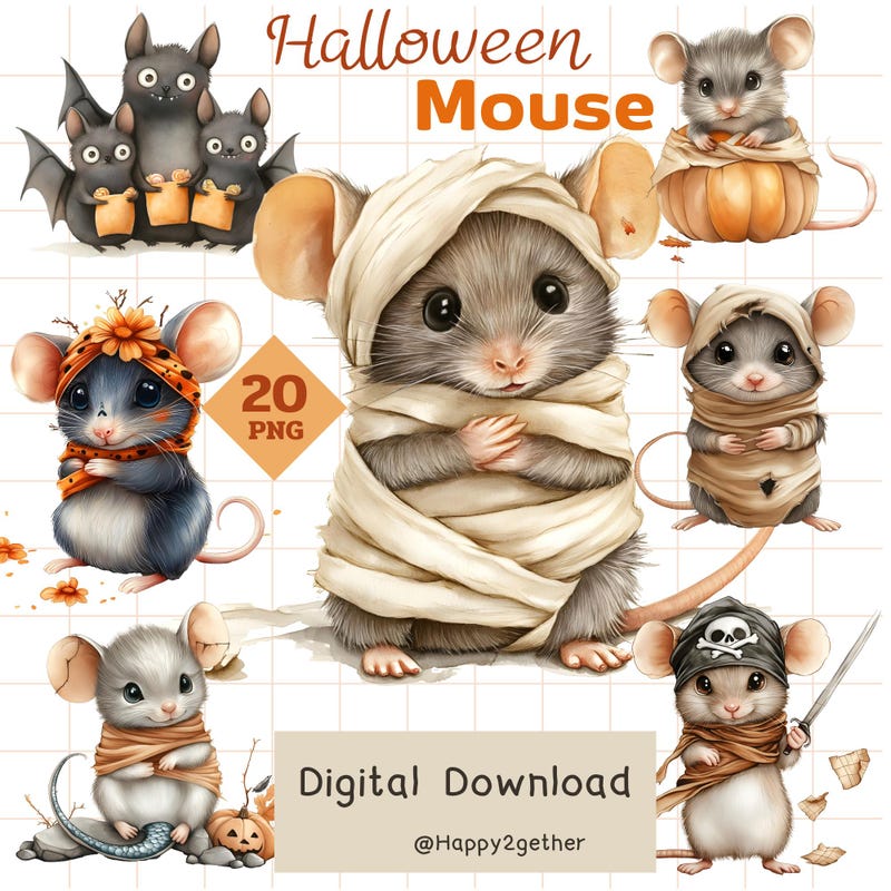 Halloween Mice - Etsy
