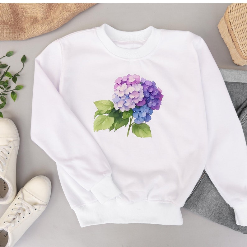 10 Sweet Hydrangea Flowers PNG Files,hydrangea Clip Art or Sticker for ...