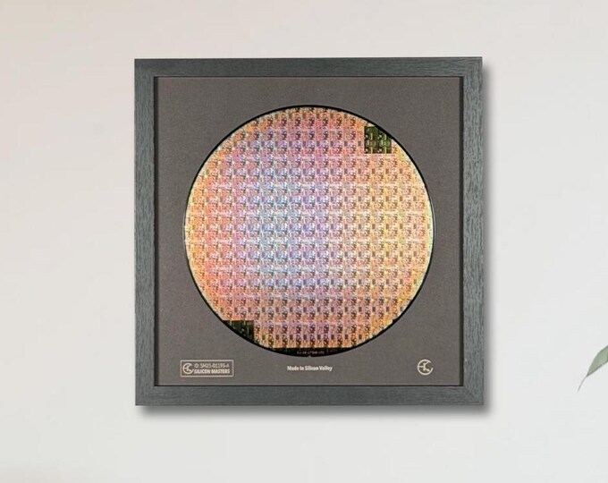 Framed 200mm Silicon Wafer: Multi Colored, Handmade in Silicon Valley ...