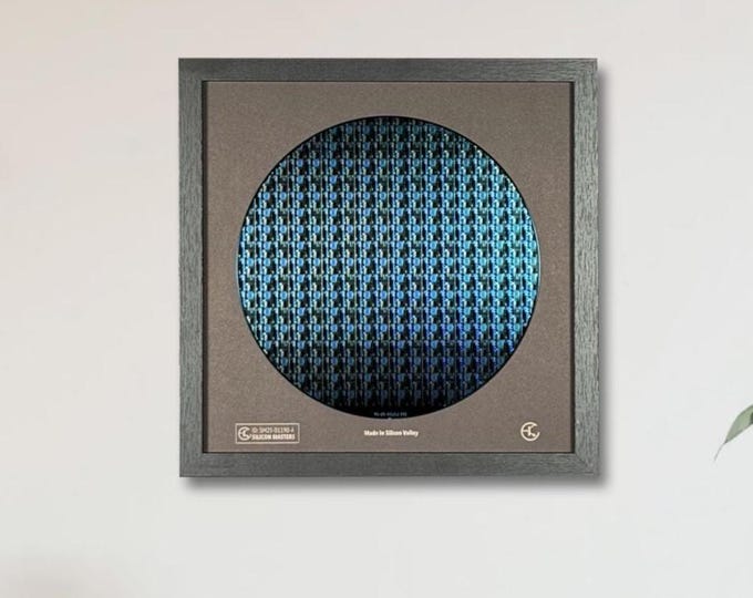 Framed 200mm Silicon Wafer: Multi Colored, Handmade in Silicon Valley ...