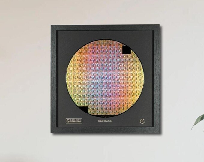 Framed 200mm Silicon Wafer: Multi Colored, Handmade in Silicon Valley ...