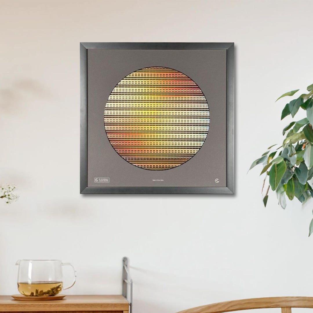 Framed 300mm Silicon Wafer: Rare Uncut Display (S25-00106-A Collection ...