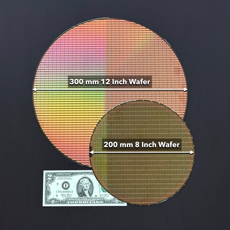 Silicon Wafer 200 Mm 8 Inch Single Collection Framed Silicon Wafer ...