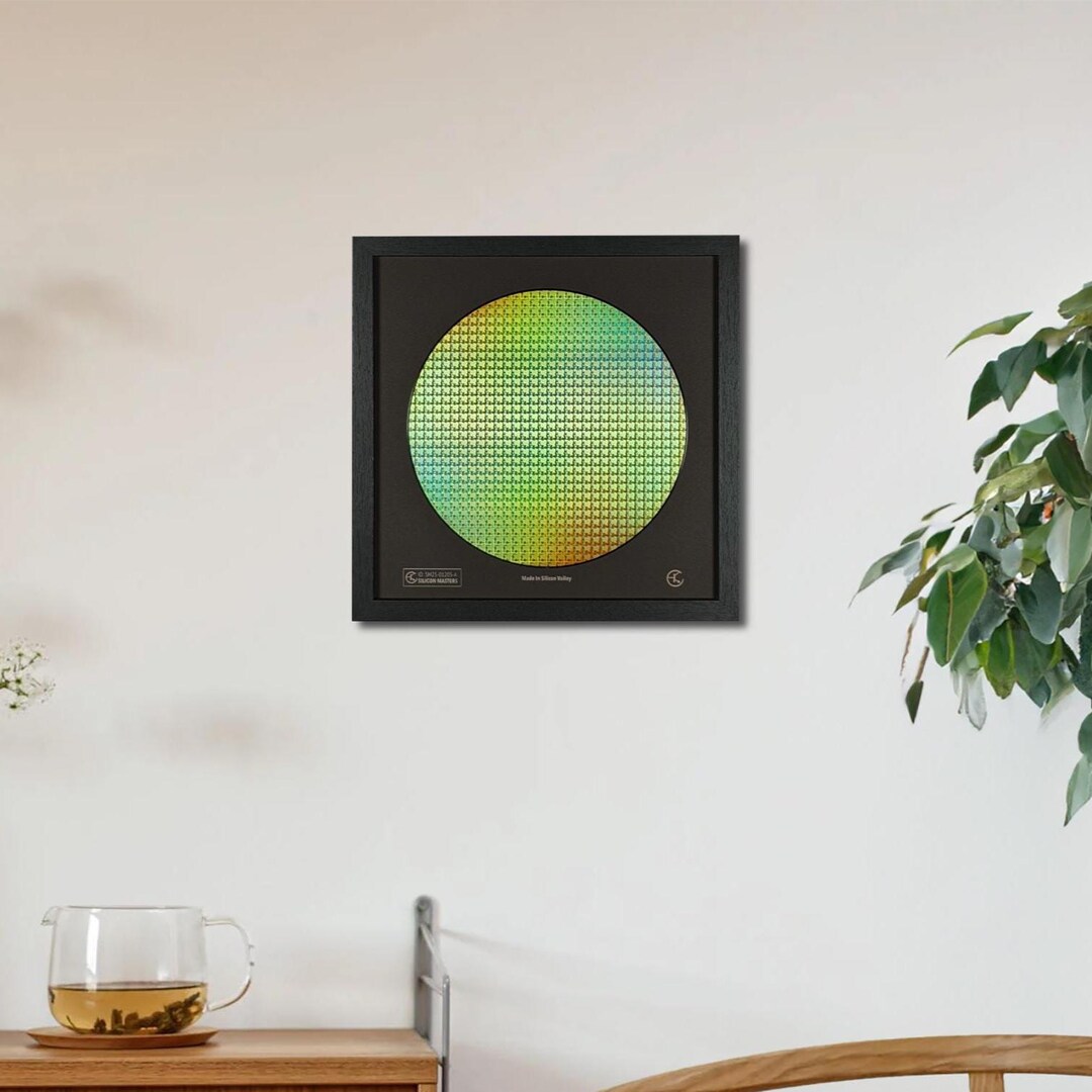 Framed 200mm Silicon Wafer: Multi Colored, Handmade in Silicon Valley ...
