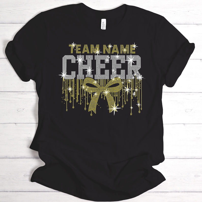 Personalized Rhinestone Cheer Shirt: Custom Team Spirit Wear, Cheer Mom ...