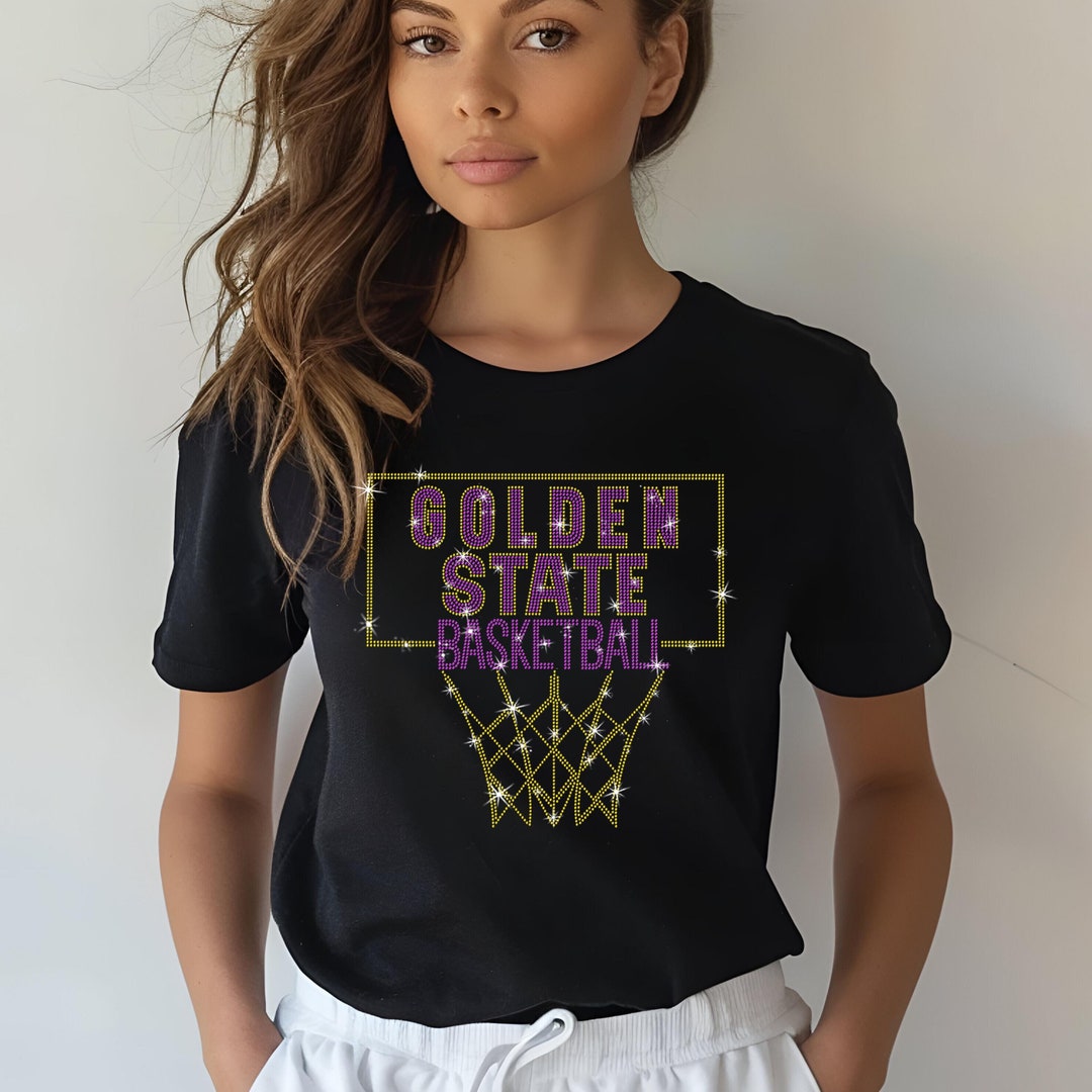 Golden State Basketball Rhinestone Shirt, Women's Basketball Shirt ...