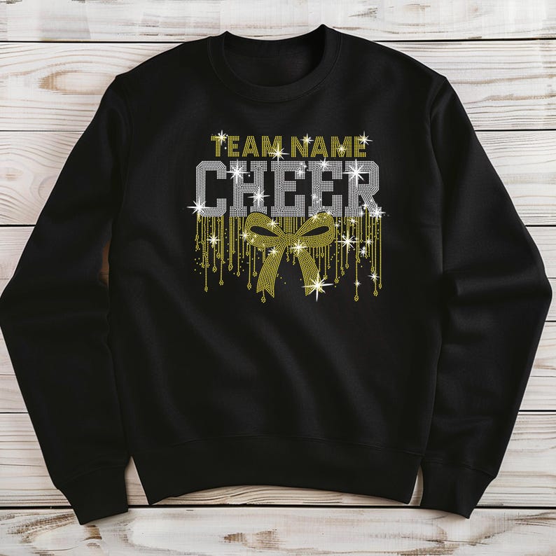 Personalized Rhinestone Cheer Shirt: Custom Team Spirit Wear, Cheer Mom ...