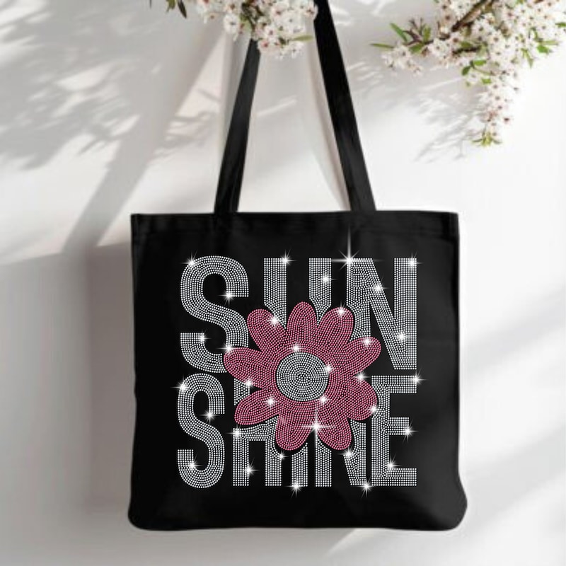 Rhinestone Tote Handbag - Etsy