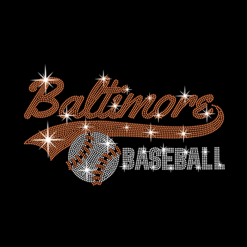 Baltimore Baseball Rhinestone Shirt: Game Day Fan Gift - Etsy